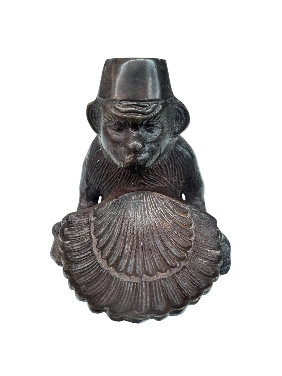 heavy solid brass monkey holder – antlervintage